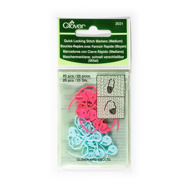 Clover Quick Locking Stitch Markers - Knitty City
