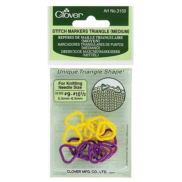 Clover Triangle Stitch Markers - Knitty City
